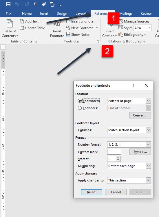 آموزش ایجاد پاورقی در ورد - فارسی و انگلیسی - استودیو آرنگ